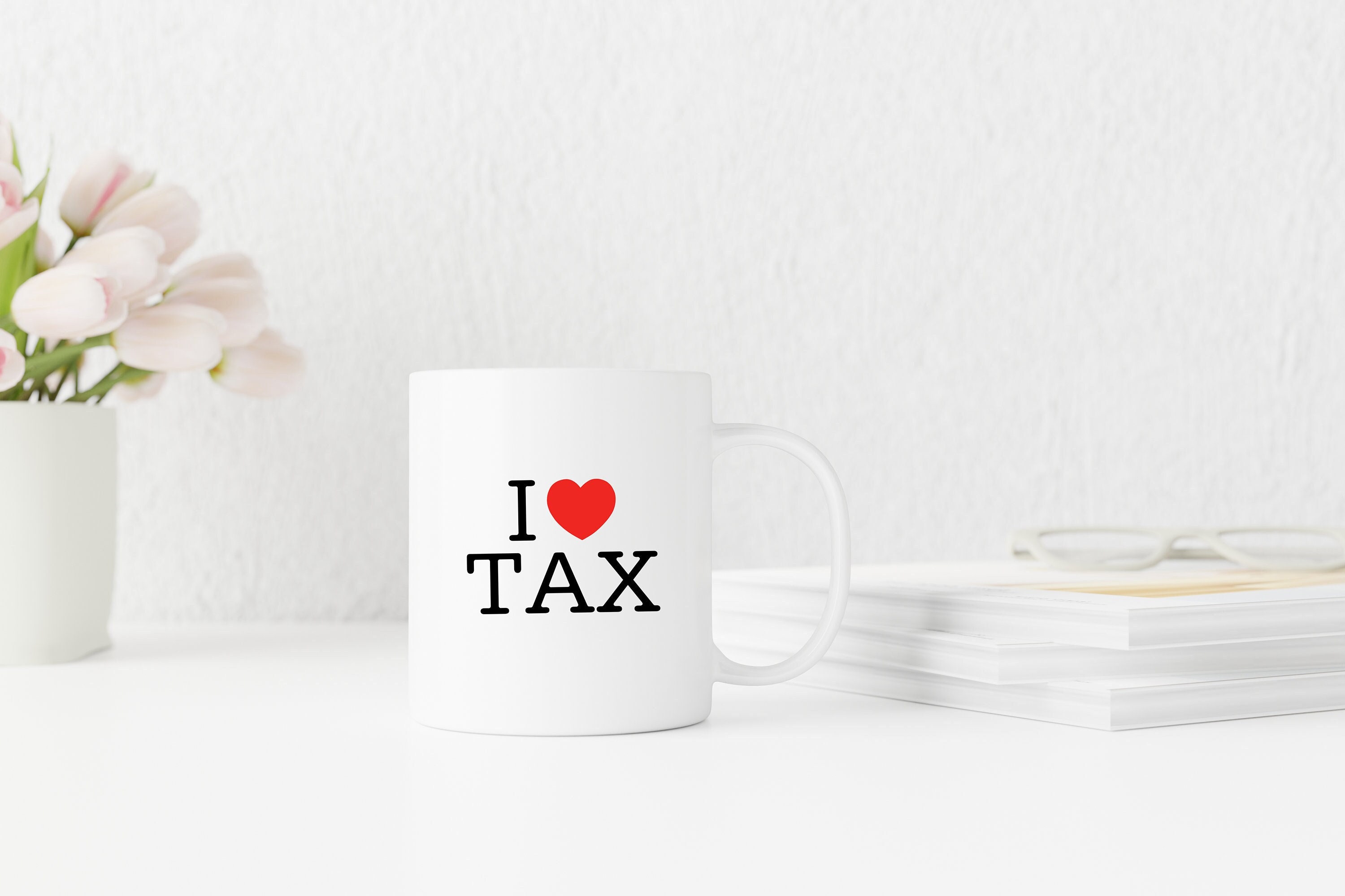 I Heart Tax Mug, I Love Taxes, Funny Tax Season Mug, Gift for CPA, Tax ...