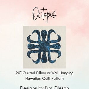 Octopus Hawaiian Applique Quilt Pattern - Etsy