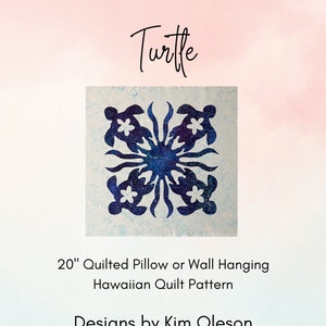 Honu Turtle Hawaiian Applique Quilt Pattern - Etsy