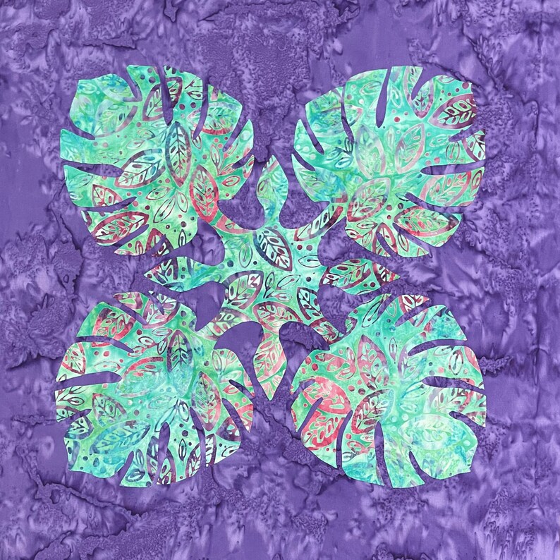 Monstera Hawaiian Applique Quilt Pattern - Etsy