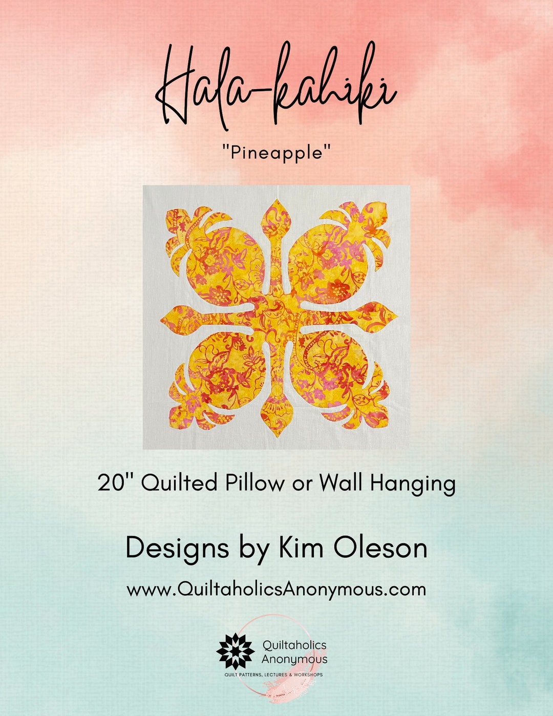 Pineapple Hawaiian Applique Quilt Pattern - Etsy