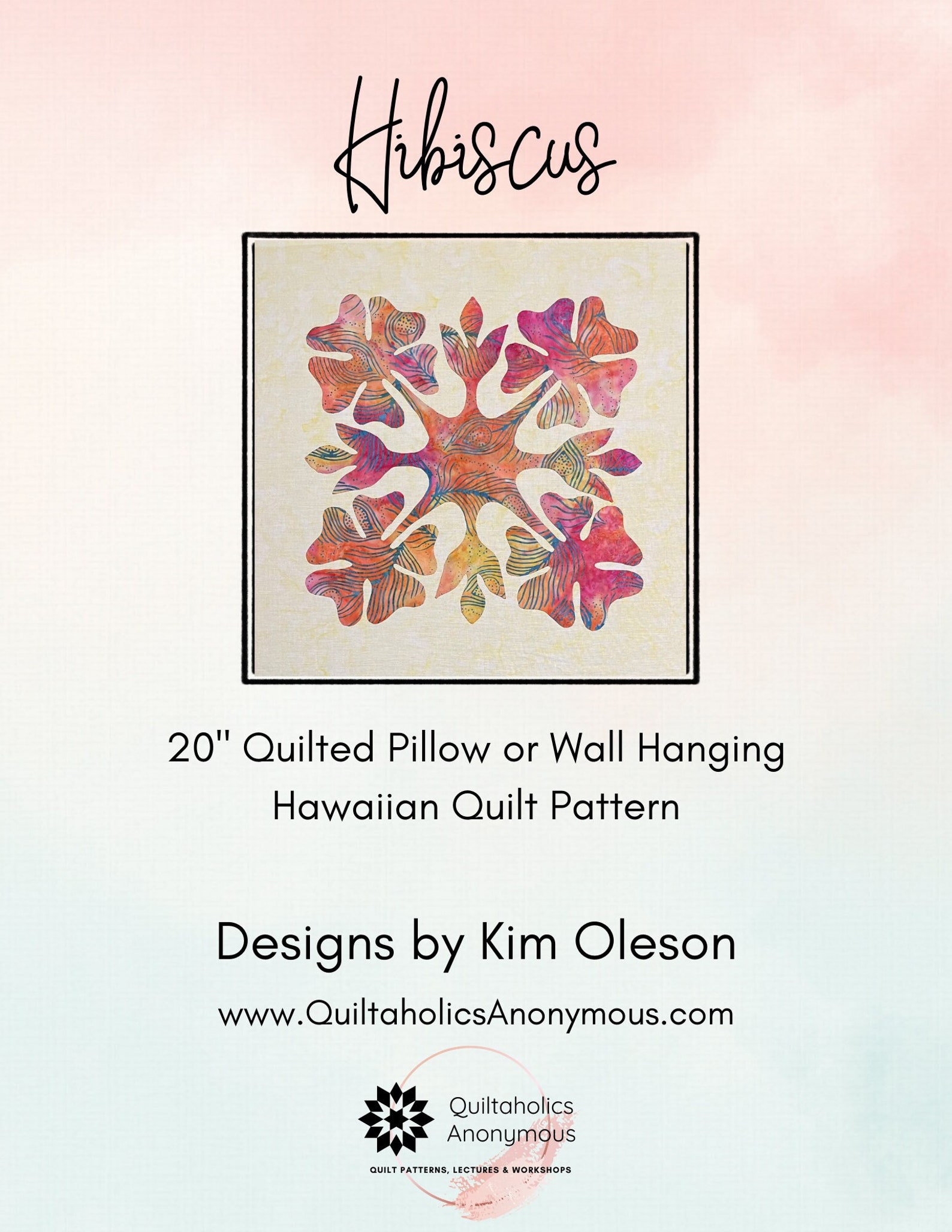 Hibiscus Hawaiian Applique Quilt Pattern - Etsy