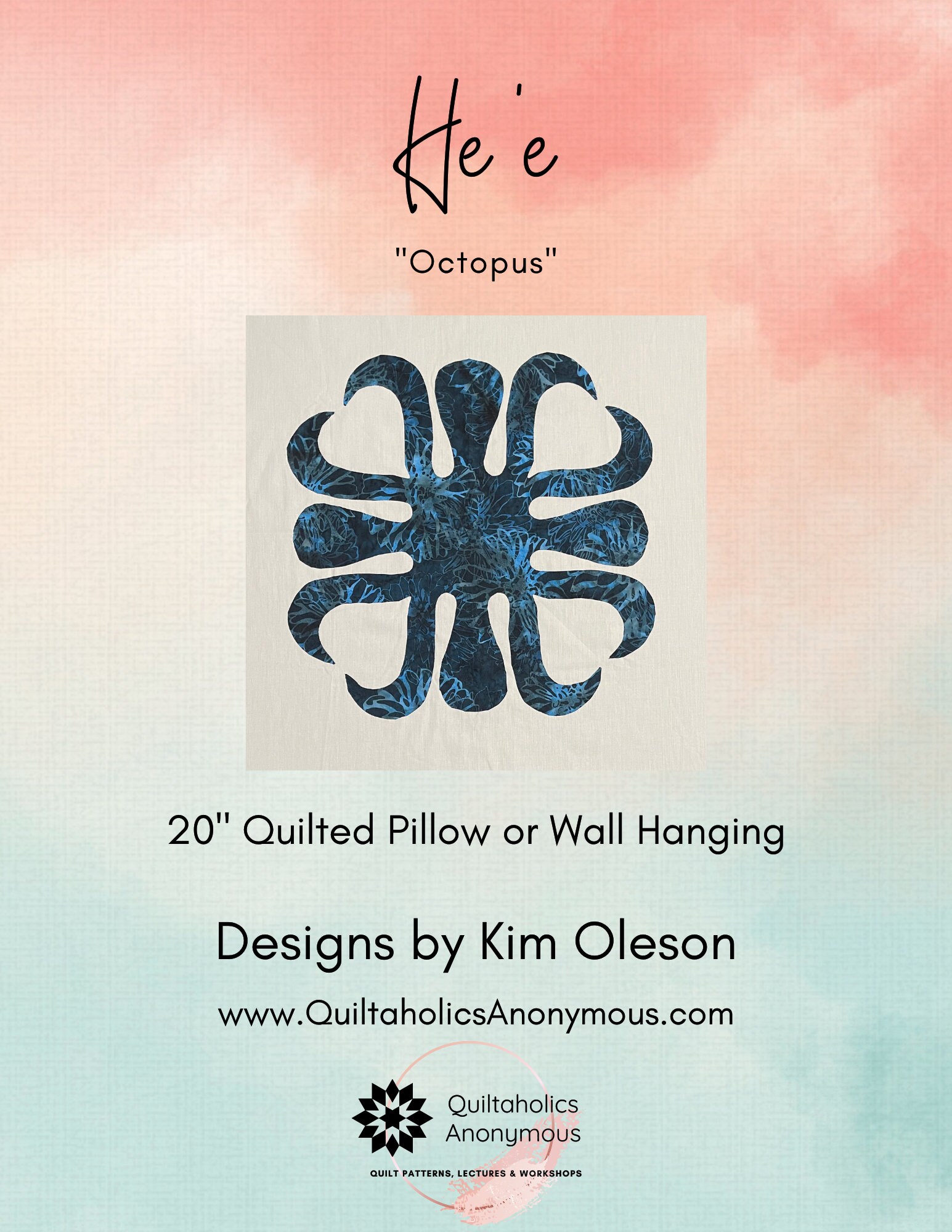 Octopus Hawaiian Applique Quilt Pattern - Etsy