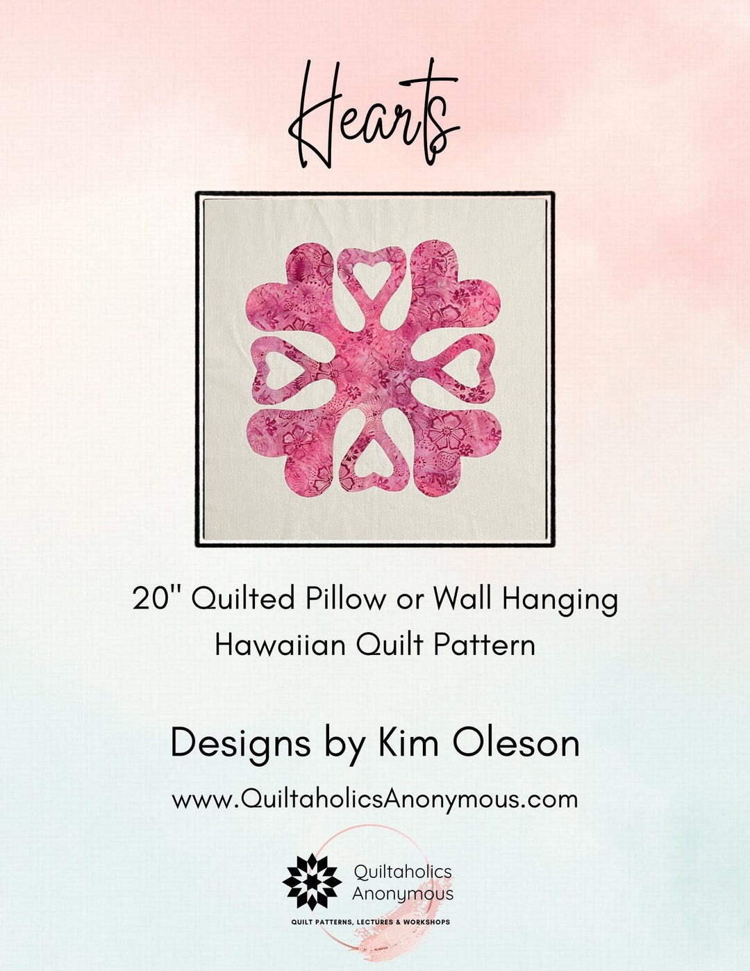Heart Hawaiian Applique Quilt Pattern - Etsy
