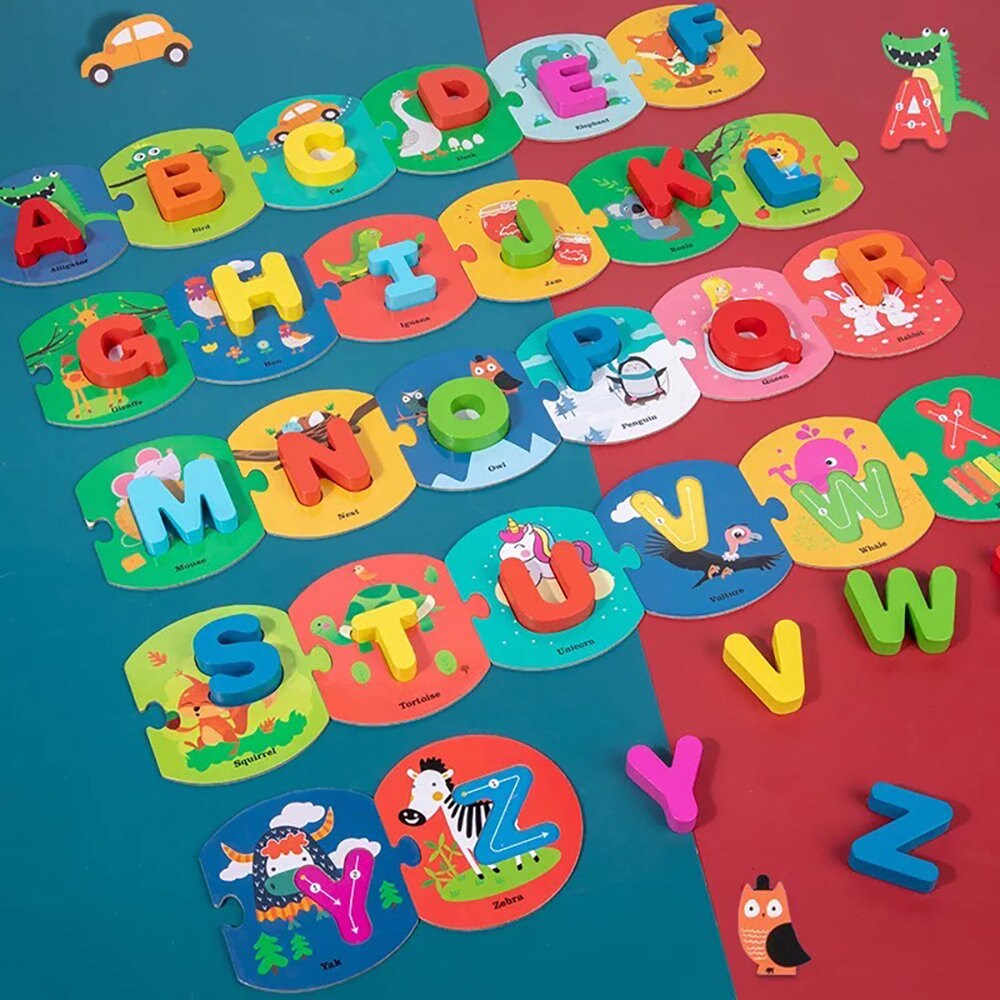 Alphabet Learning Puzzle, Preschool Learning Puzzle, ABC Learning, the ...