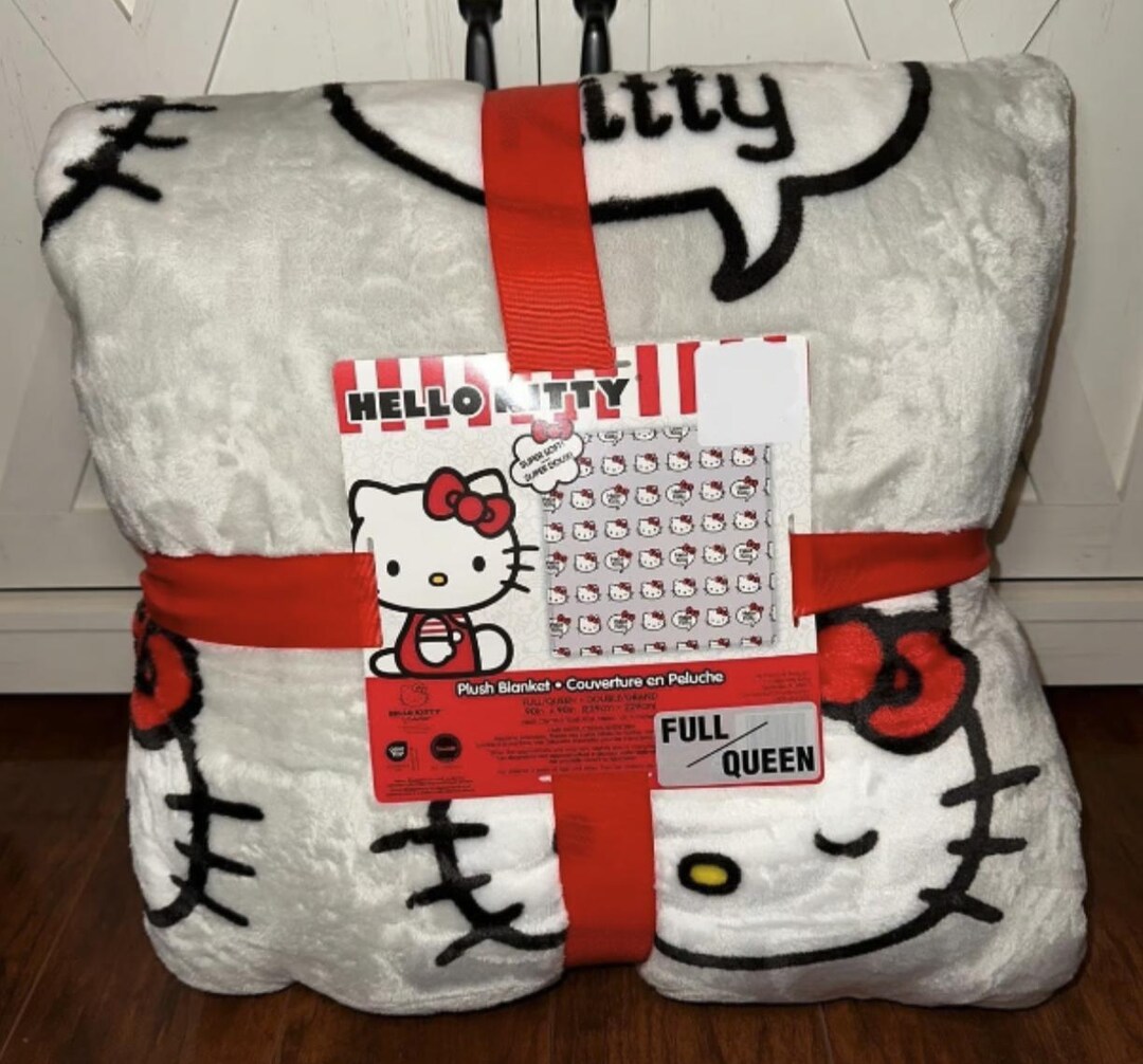 Hello Kitty Full Queen Conversation Plush Blanket - Etsy