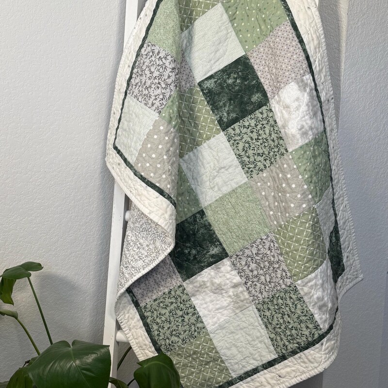 Green Baby Quilt - Etsy