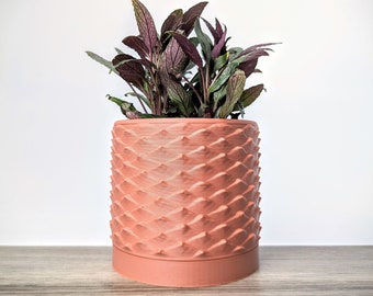 Copper Plant Pot, Ripple Planter With Drain Tray - Etsy