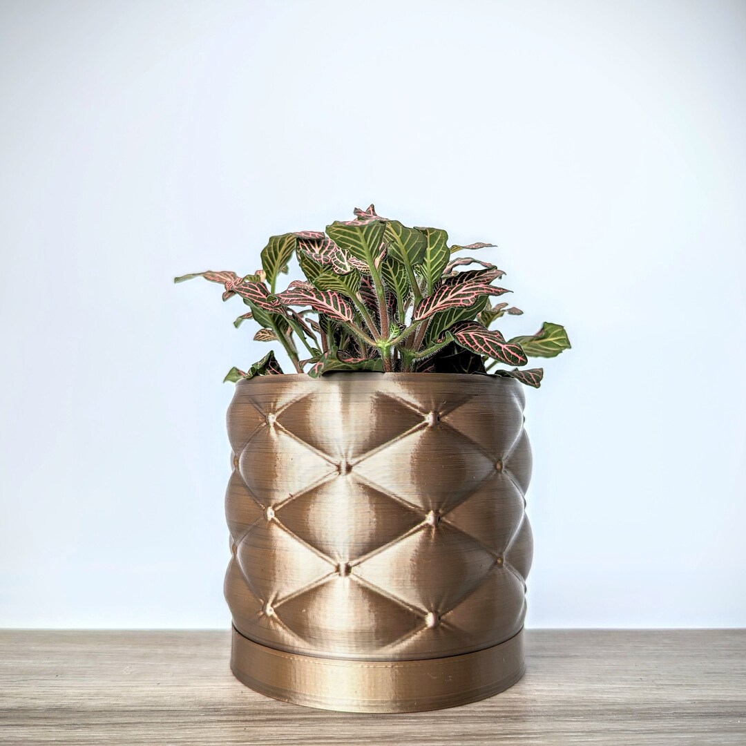 Bronze Chocolate Gold Pot, Pillow Planter With Drainage, Made From an ...