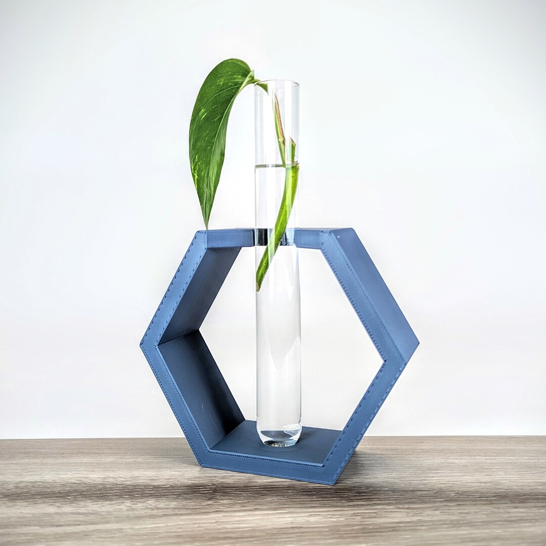 Hexagon Propagation Station in Dark Blue Navy, Honeycomb Test Tube ...