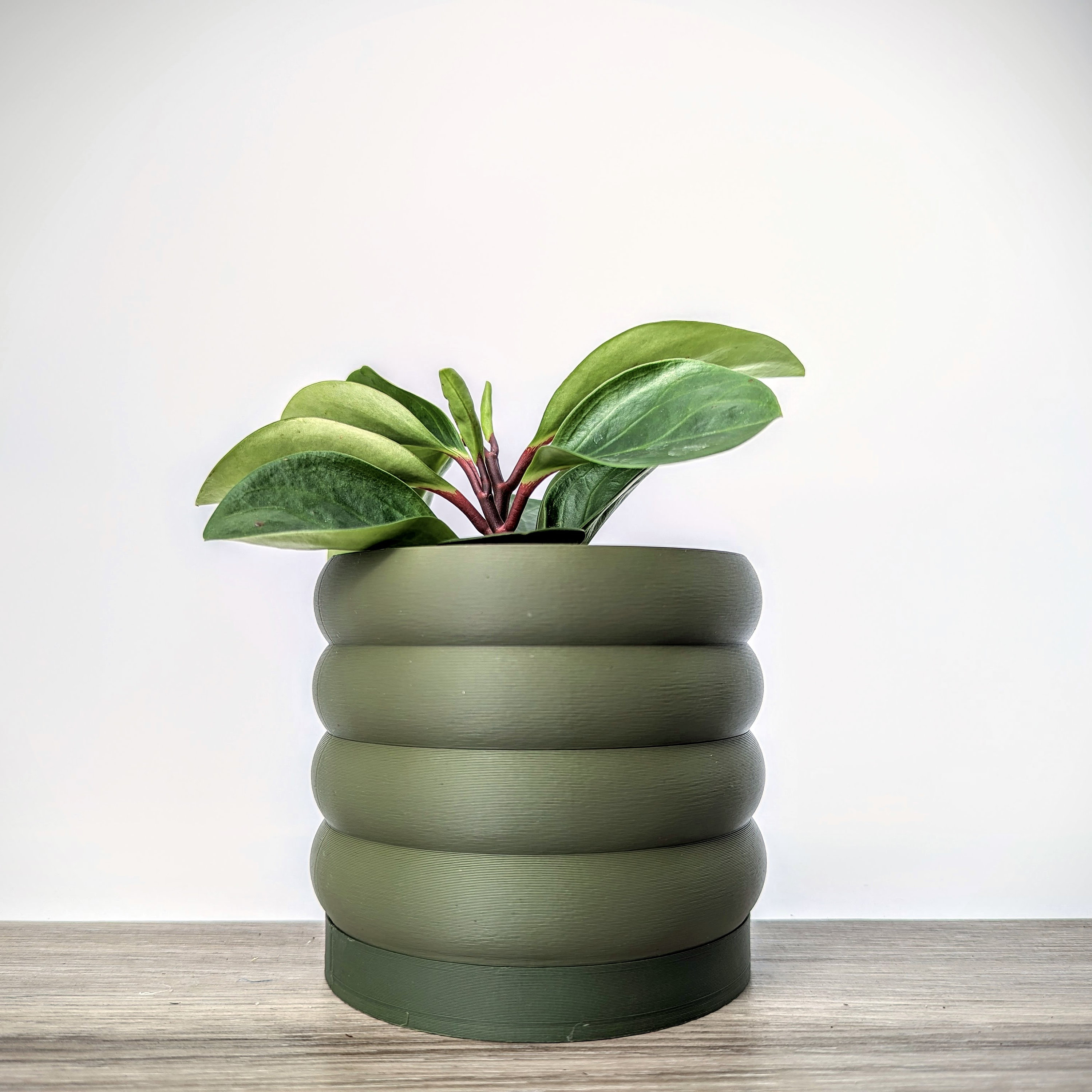 Dark Green Olive Planter Bubble Plant Pot With Drainage - Etsy