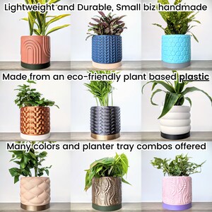 Light Pastel Pink Pot, Rainbow Planter With Drain Tray, Mix and Match ...