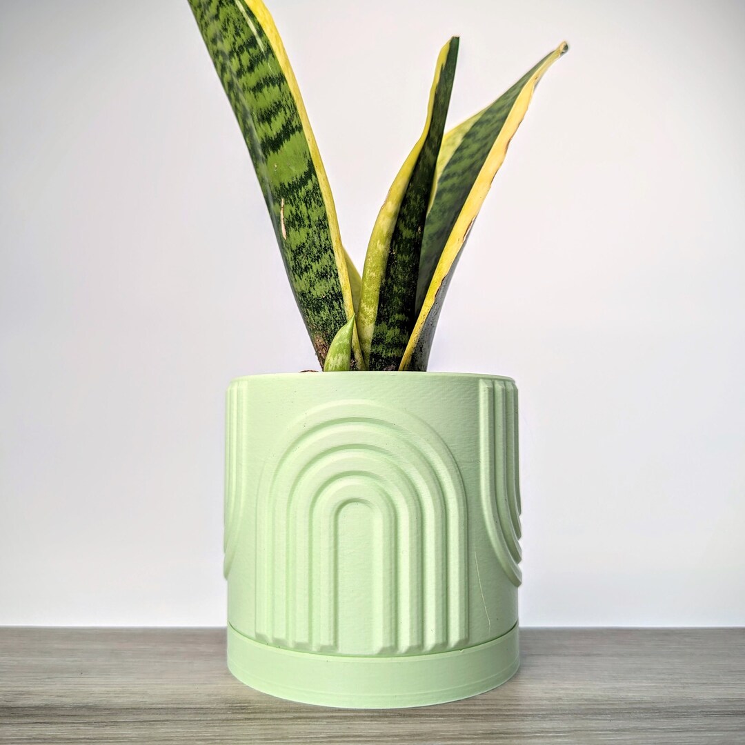 Light Pastel Green Planter, Rainbow Plant Pot With Drain Tray, Pastel ...