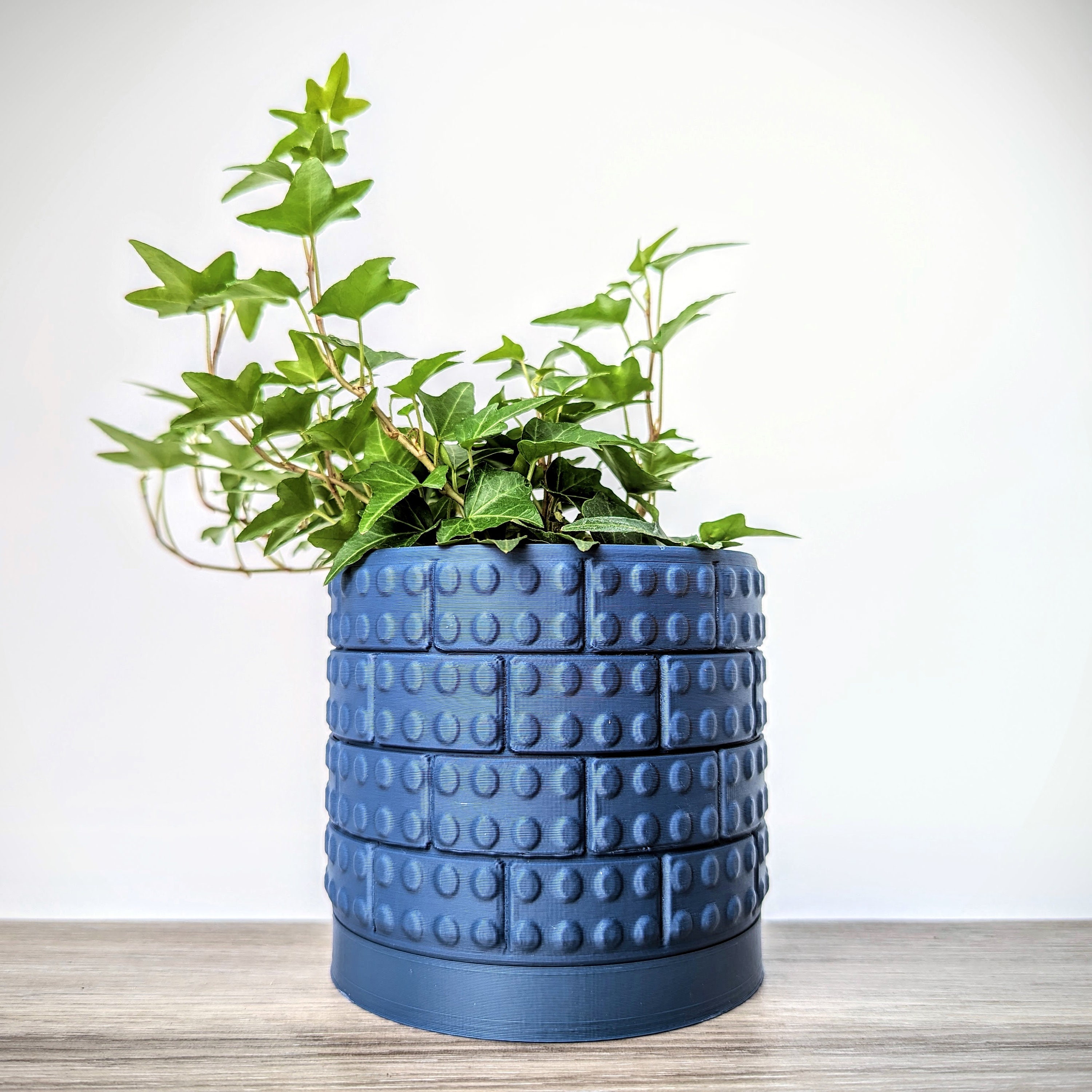 Dark Blue Navy Pot Brick Planter With Drain Tray - Etsy