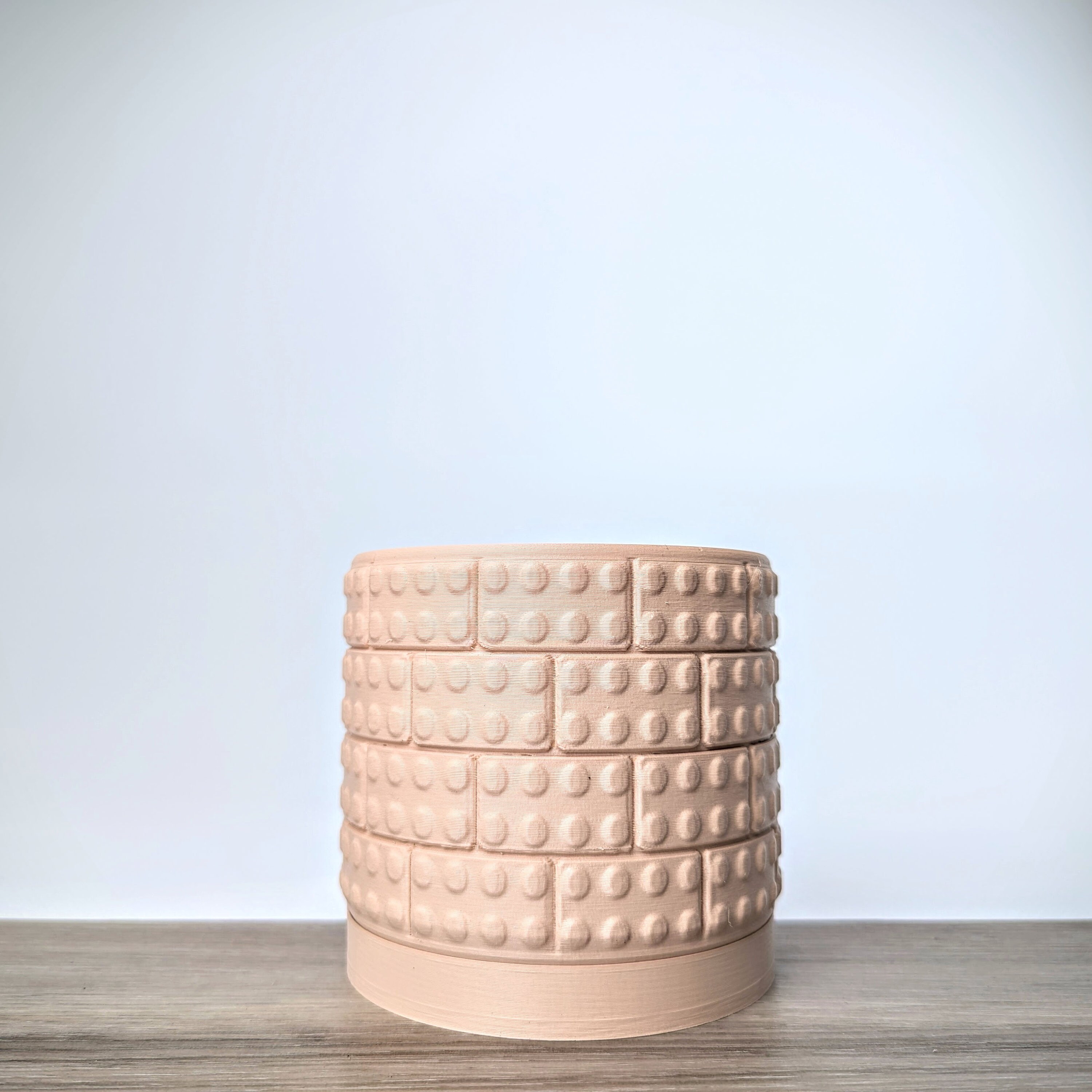 Tan Beige Plant Pot, Brick Planter With Drainage, Made From an Eco ...