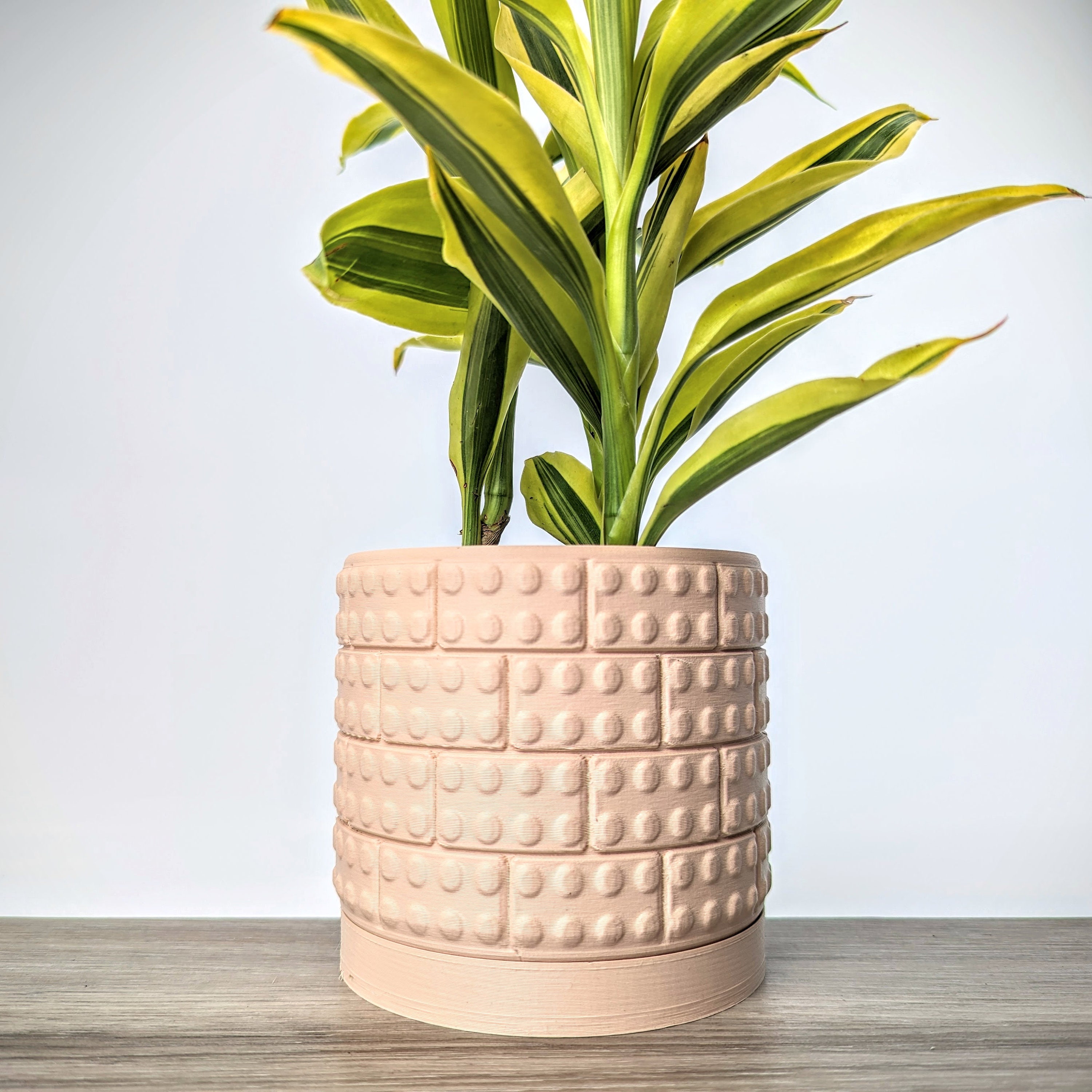 Tan Beige Plant Pot Brick Planter With Drainage - Etsy
