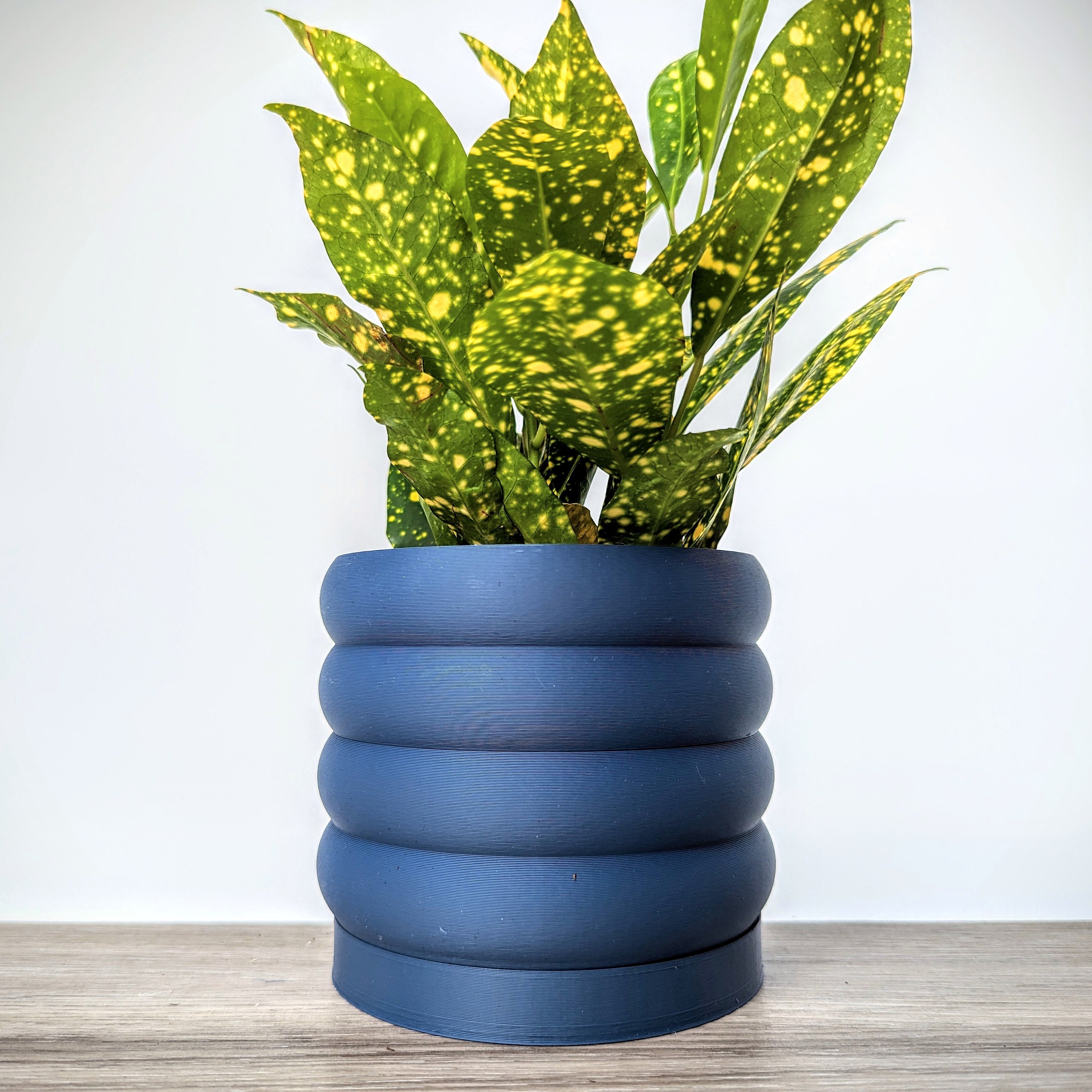 Dark Blue Navy Planter, Bubble Plant Pot With Drainage - Etsy