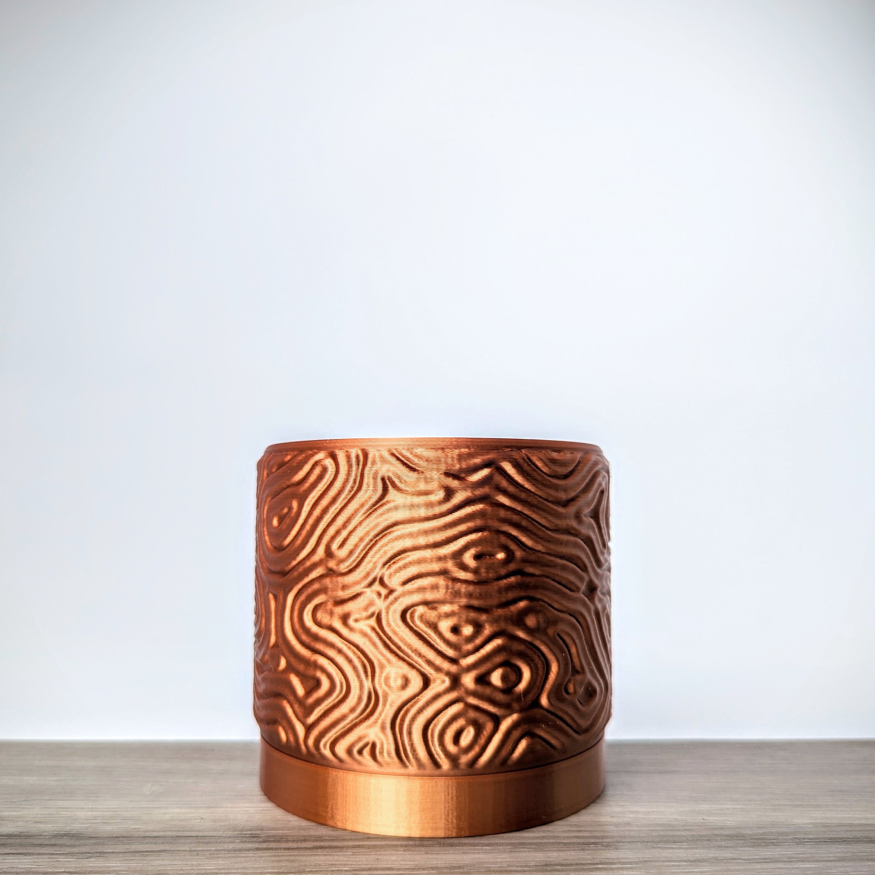 Copper Red Pot, Coral Maze Planter With Drainage Tray, Made From an Eco ...