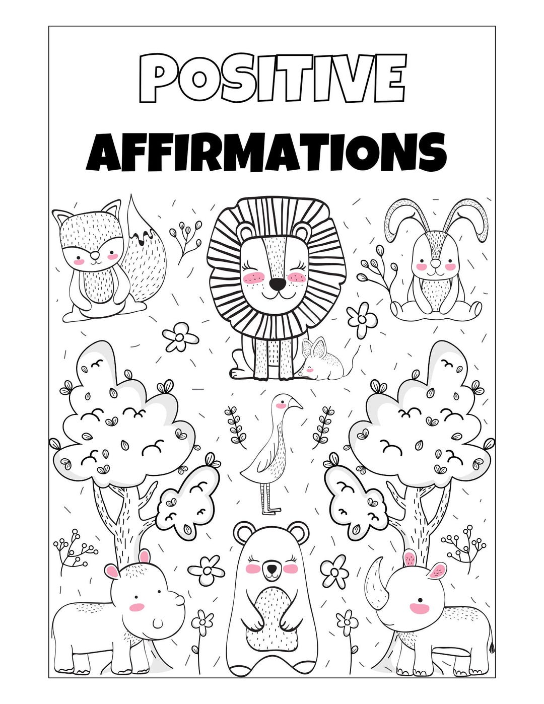 Printable Affirmations Coloring Book for Kids – Positive Mindset ...