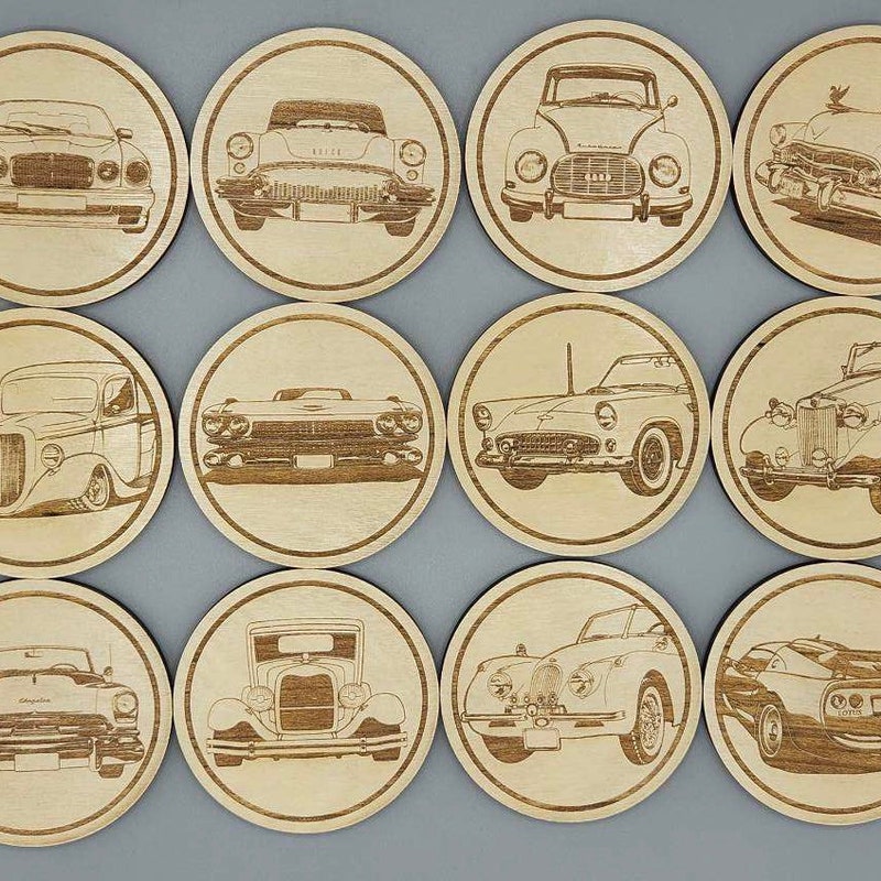 Vintage Car Coasters - Etsy