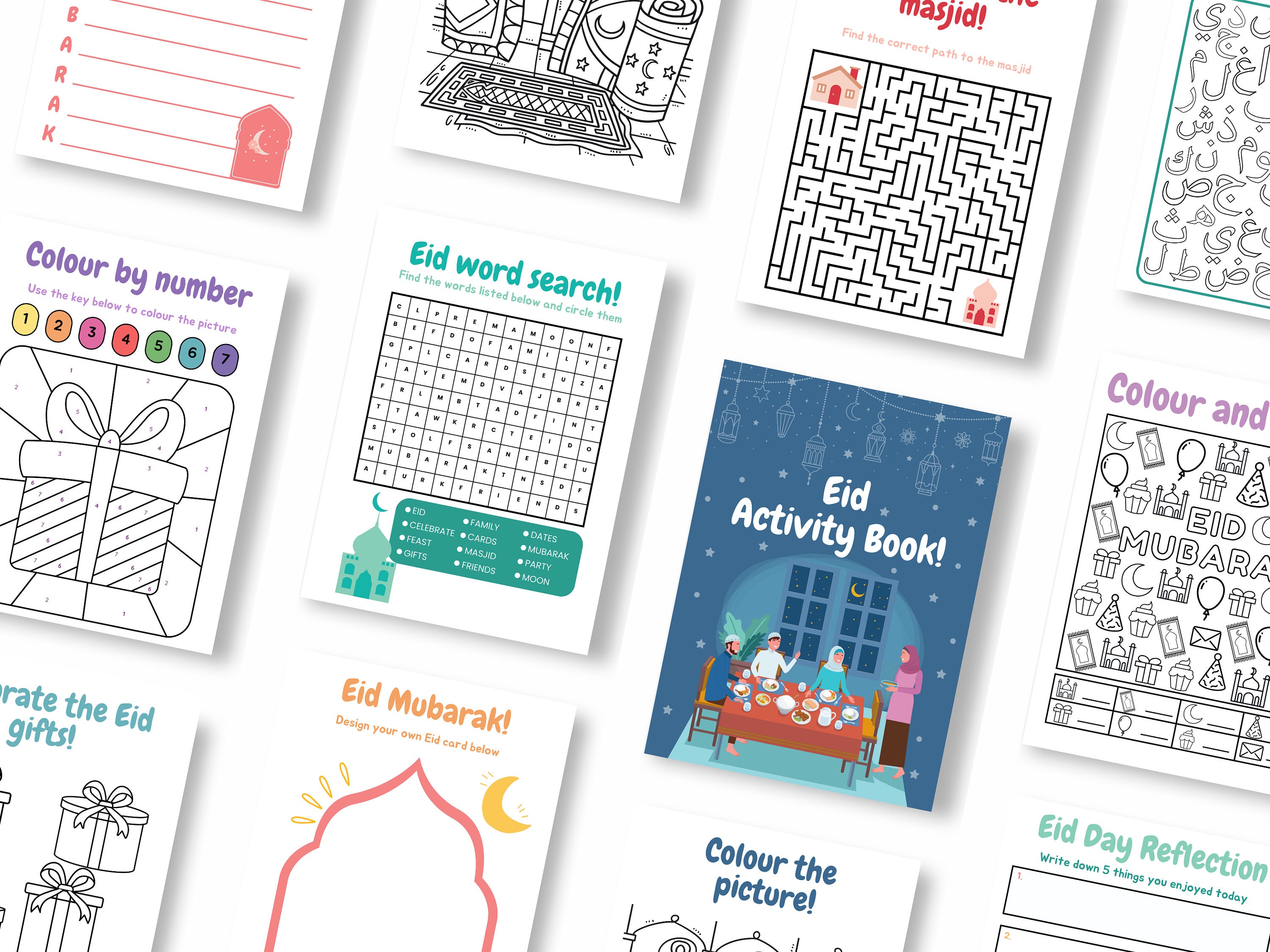 Eid Activity Book, Puzzles, Colouring, Children's Activity Book, Kids ...