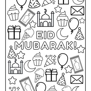 Ramadan & Eid Printable Colouring Page - Etsy