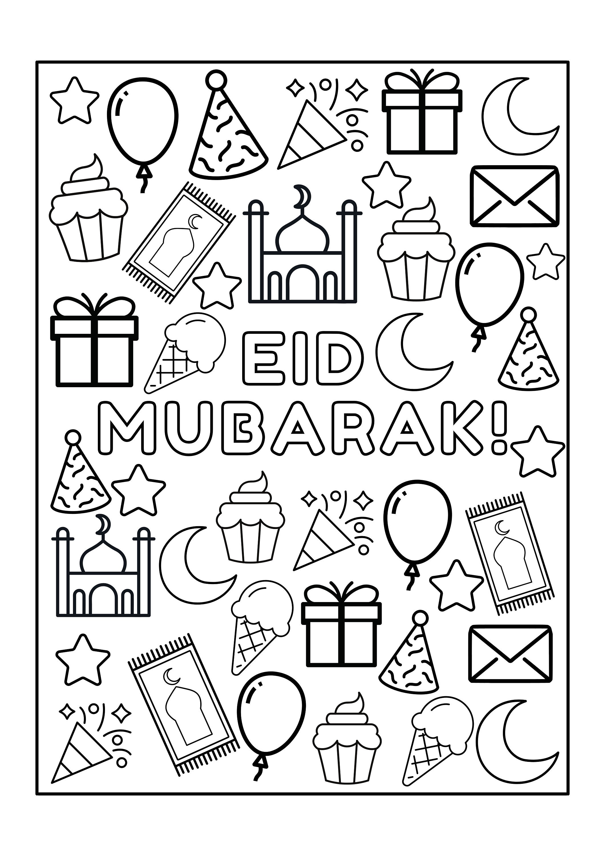 Ramadan & Eid Printable Colouring Page - Etsy