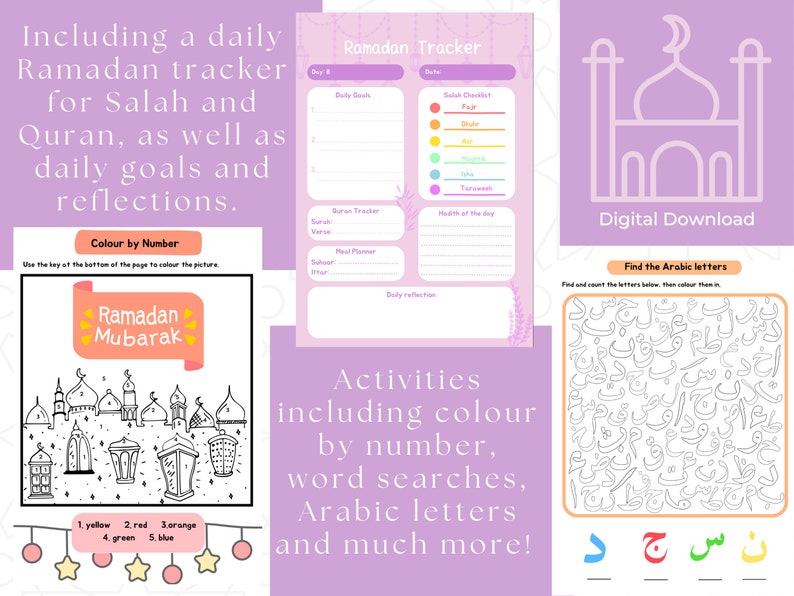 Girls Ramadan Activity Book, Ramadan Printable, Kids Ramadan Activity ...