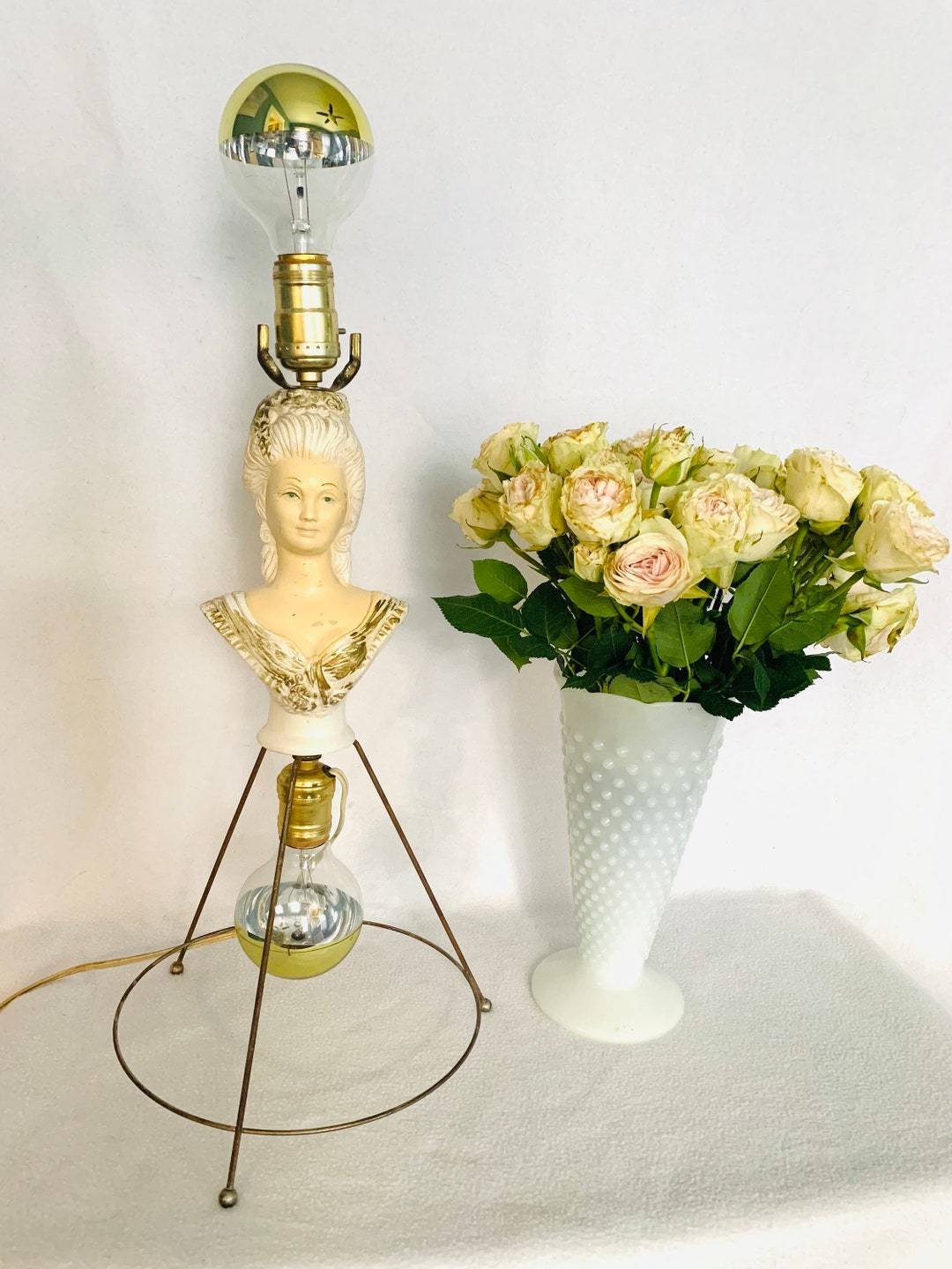 Unique Marie Antionette Style, Vintage, Double Bulb Lamp. French ...