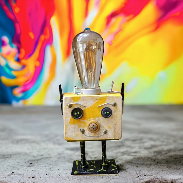 Robot Lamp - Etsy