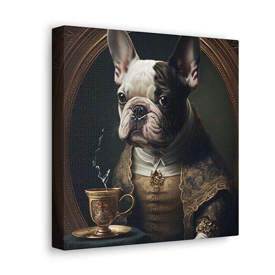 Print on Side French Bulldog Canvas Gallery Wraps Baroque Dogs,artwork ...