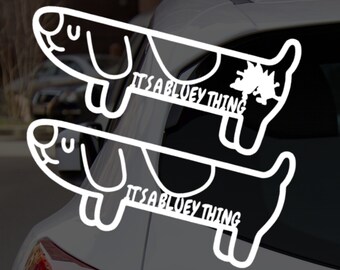 Long Dog Decal Bluey Decal Long Dog Sticker Bumper Sticker - Etsy