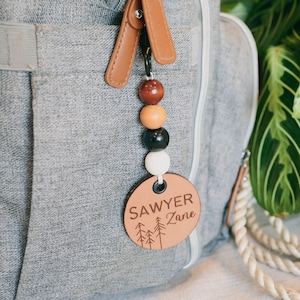 Leather Diaper Bag Tag | Custom Baby Gift | Baby Shower | Newborn ...