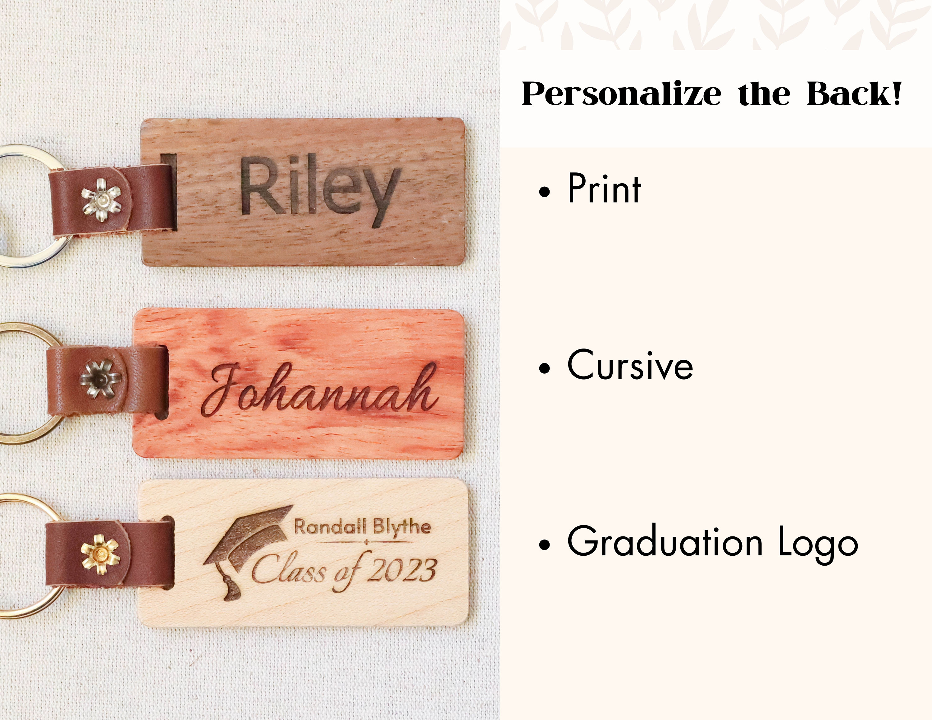 Personalized Graduation Gift Graduation Keychain Motivational Quote ...