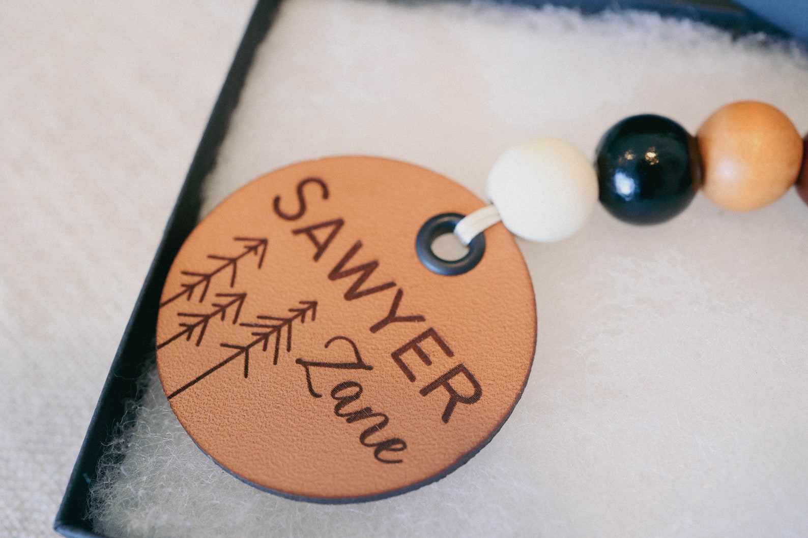 Leather Diaper Bag Tag Custom Baby Gift Baby Shower Newborn Leather Bag ...