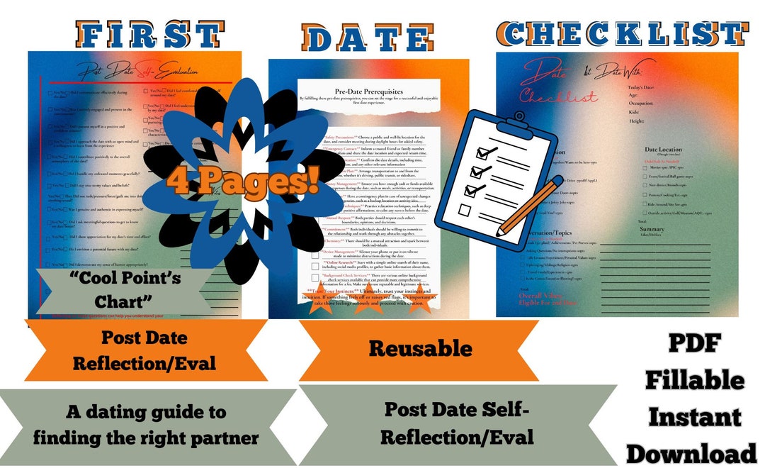 Modern Date Night Check List,make Sure You Both Meet Each Other ...