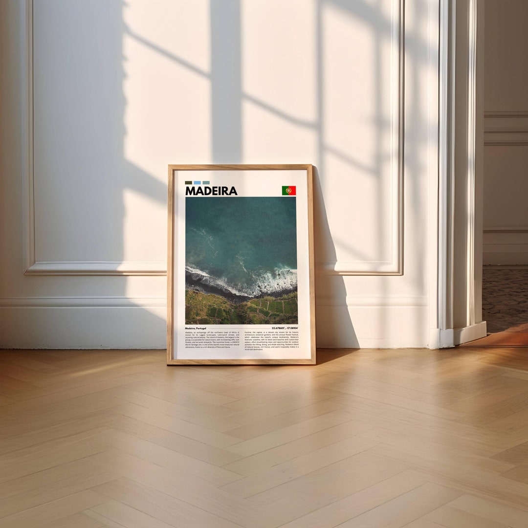 Madeira Print, Madeira Poster, Madeira Wall Art, Madeira Art Print ...