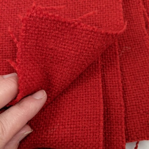 Red Woven Fabric Scraps - Etsy