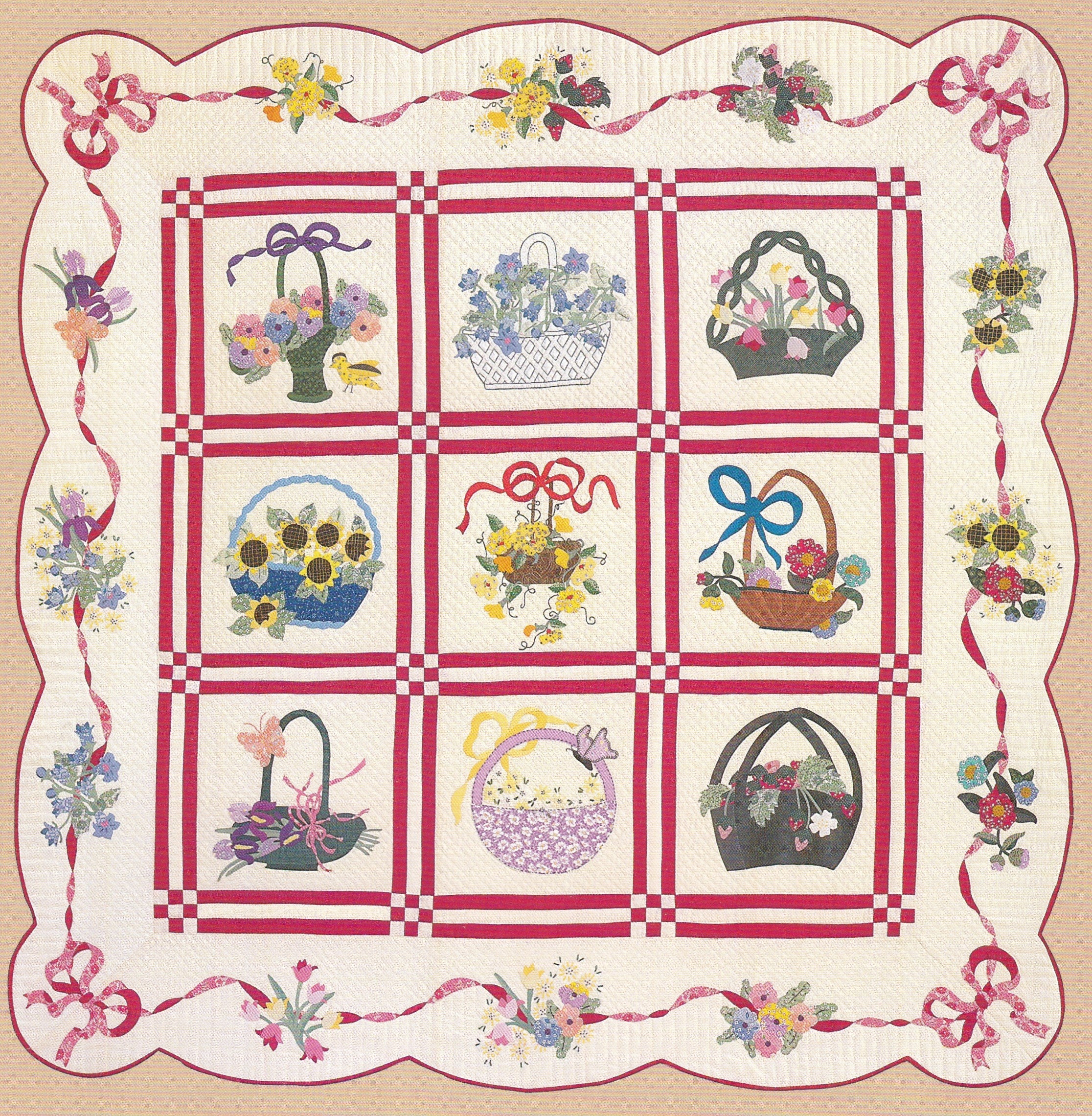 Floral Applique Quilt Patterns - Etsy