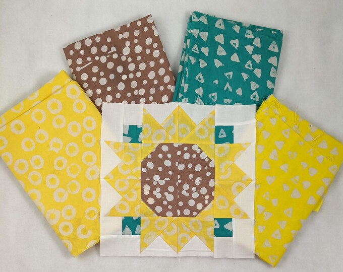Hand Batiked Fabric - Geometric Shapes - Etsy