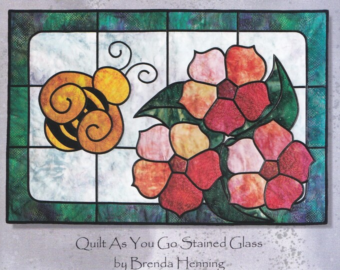 Bumbling Along Stained Glass Applique Quilt Pattern - Etsy