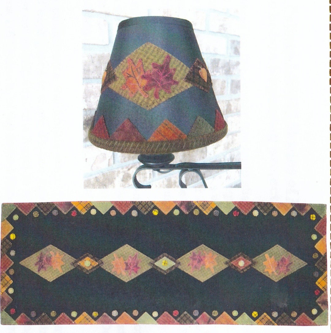 Shades of Autumn Lamp Shade and Table Runner Pattern - Etsy