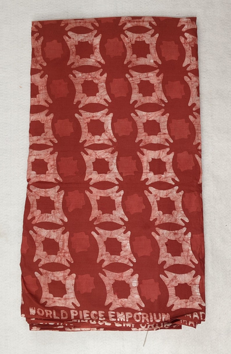 Hand Batiked Fabric - Blue, Turquoise, or Maroon Fihankra Adinkra ...