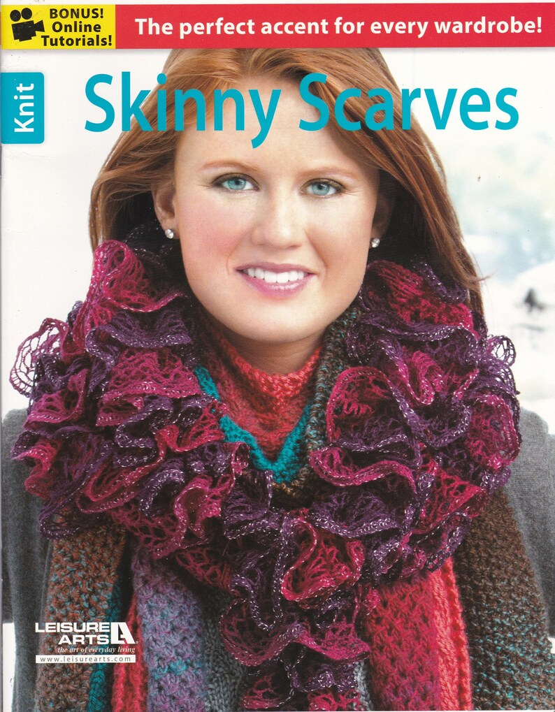 Knit Scarf Pattern Booklet 2-pack: Skinny Scarves and Two-hour Neckwear ...