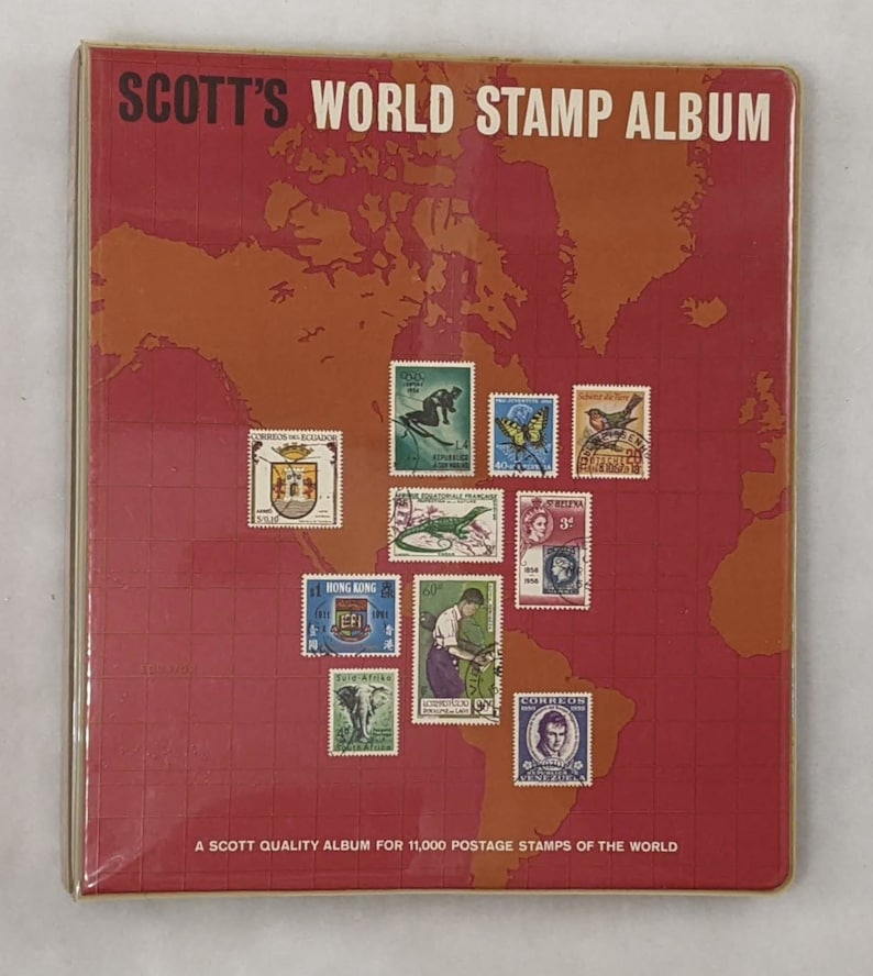 Stamp Collection Scott's World Stamp Album From 1965 - Etsy