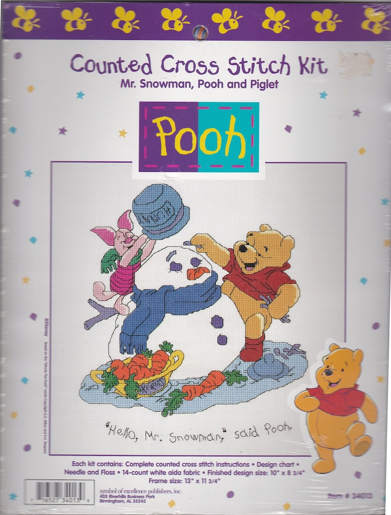 Winnie the Pooh Cross Stitch Kits - Etsy