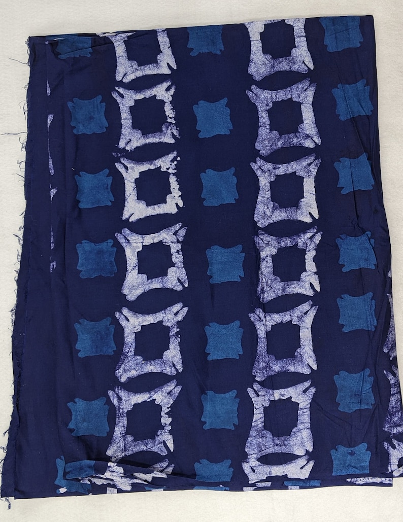 Hand Batiked Fabric - Blue, Turquoise, or Maroon Fihankra Adinkra ...