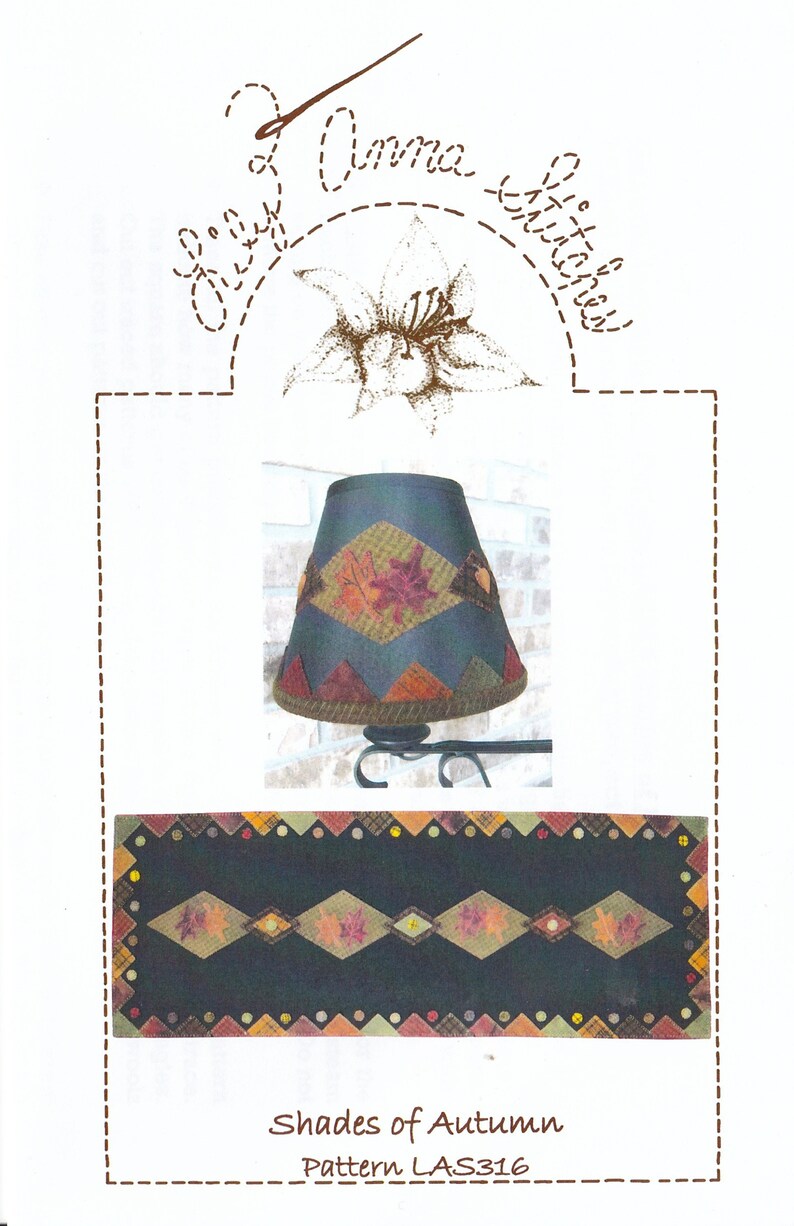 Shades of Autumn Lamp Shade and Table Runner Pattern - Etsy