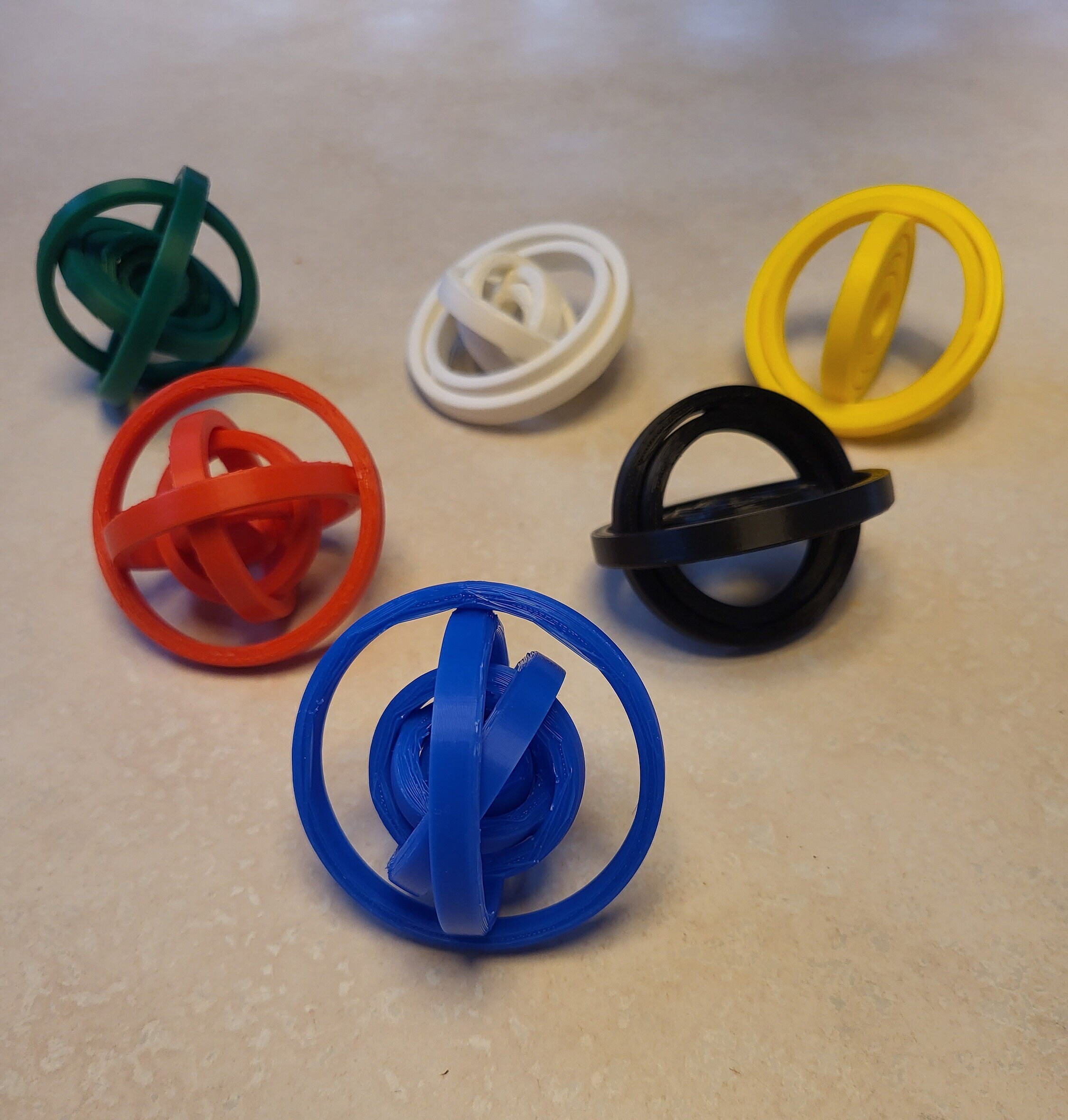 3d Printed Gyroscope- 6 Color Options- 6 Layers of Rings - Etsy