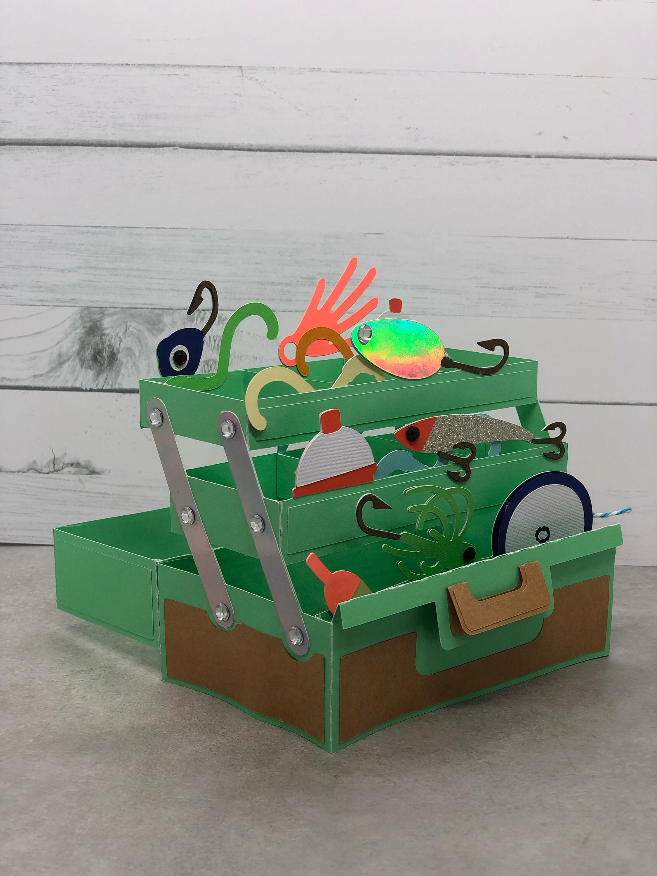 3D Card Tackle Box/ Fishing - Etsy